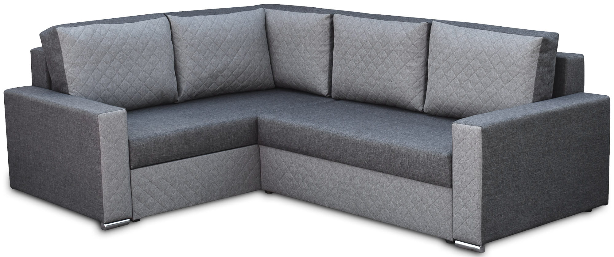 Detroid Schlafsofa links Grau/Graphit | Bonni24.de