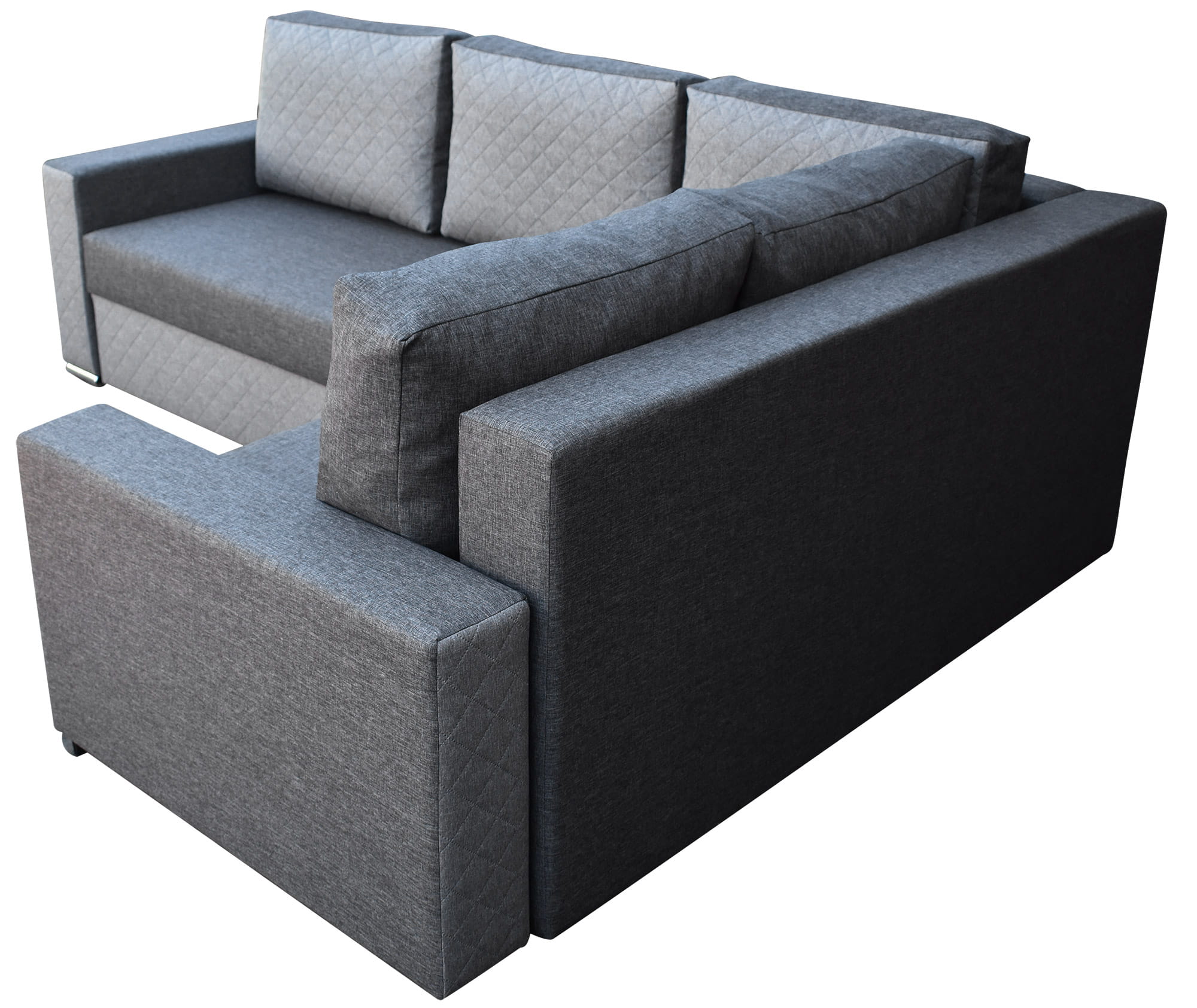 Detroid Schlafsofa links Grau/Graphit | Bonni24.de