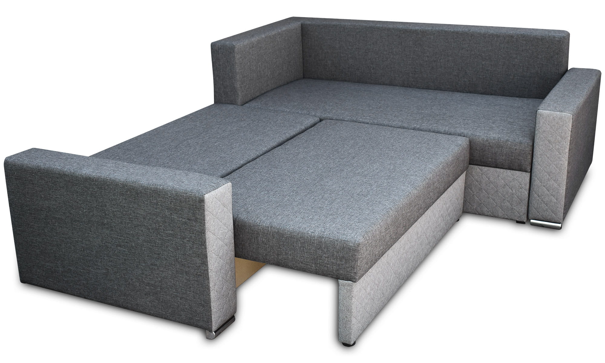 Detroid Schlafsofa links Grau/Graphit | Bonni24.de